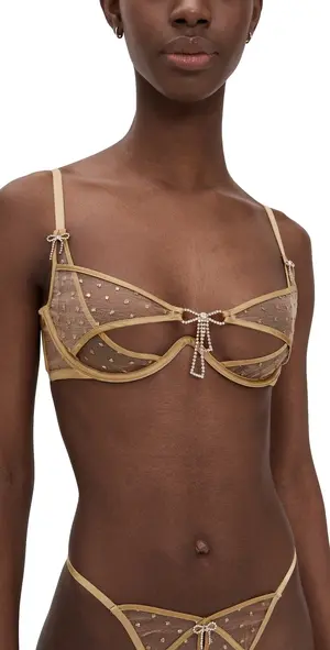 For Love & Lemons Izzy Underwire Bra - Gold