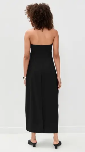 ST. AGNI Wool Strapless Midi Dress