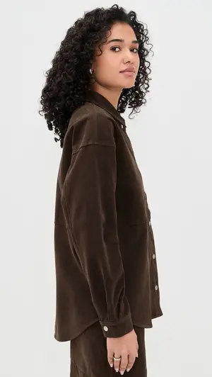 BAILEY ROSE Faux Suede Trucker Jacket