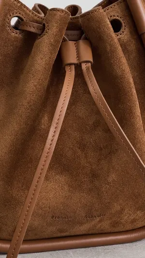 Proenza Schouler Small Ruched Suede Tote - Saddle