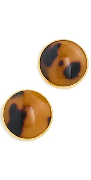 Shashi Stud Earrings - Gold/tort