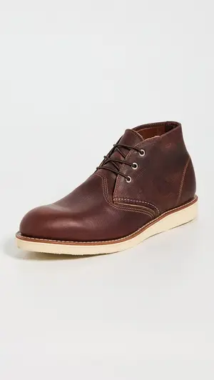Red Wing Work Chukka Oil Slick Leather Boots - Briar Oil Slick