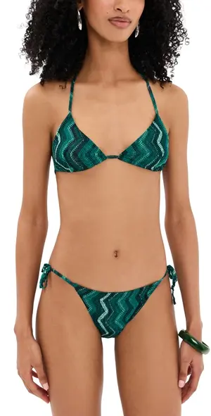 Eywasouls Malibu Layla Two Piece Bikini - Electric Wave Teal