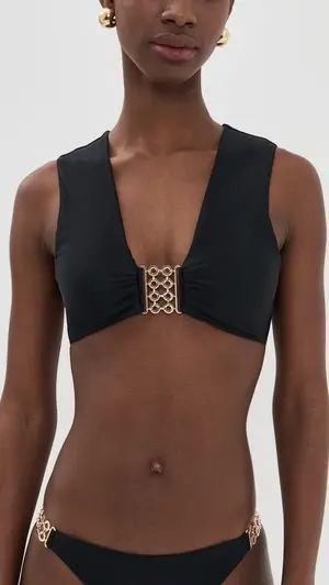Ramy Brook Embellished Oliwia Bikini Top