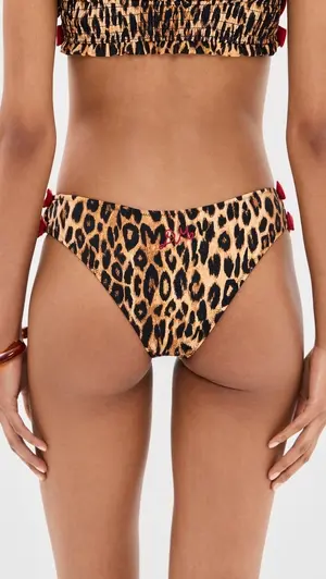 DAMSON MADDER Shirred Bow Bikini Bottom