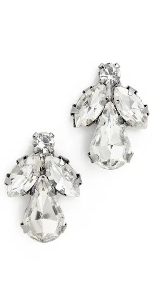 Maison Irem Nimet Crystal Earrings - Silver