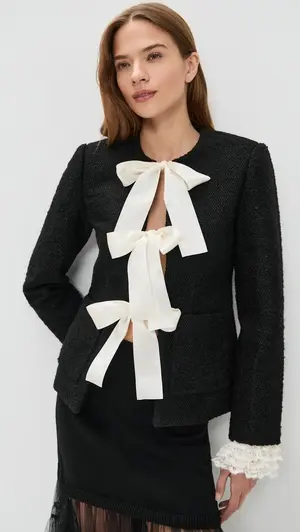 Sea Seraphine Solid Bow Jacket