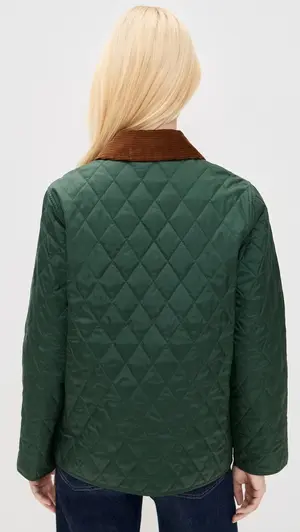 SPORTY & RICH Nylon Quilted Jacket - Forest