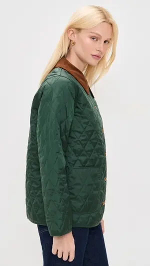 SPORTY & RICH Nylon Quilted Jacket - Forest