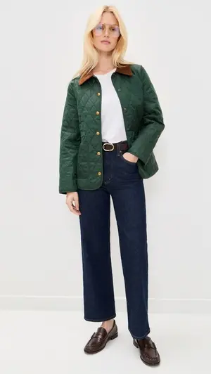 SPORTY & RICH Nylon Quilted Jacket - Forest
