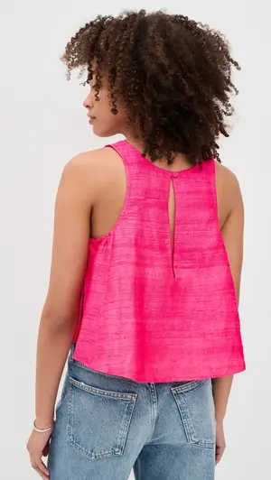 CONIGLIO PALM BEACH Silk Sleeveless Tank