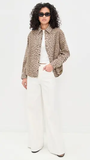 Xirena Gia Leopard Print Shirt