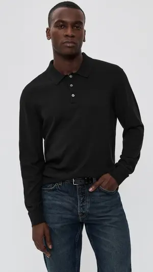 Madewell Cotton Long Sleeve Polo