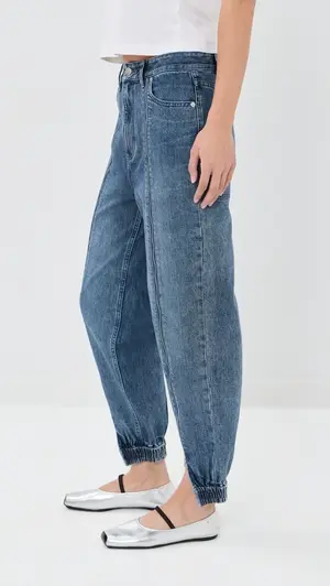 Tibi Zippered Denim Joggers