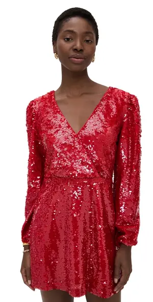 WAYF Whitney Cowl Back Sequin Mini Dress