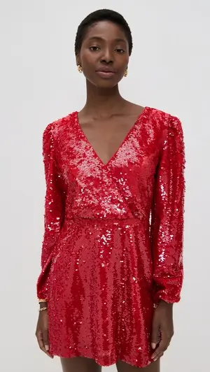 WAYF Whitney Cowl Back Sequin Mini Dress
