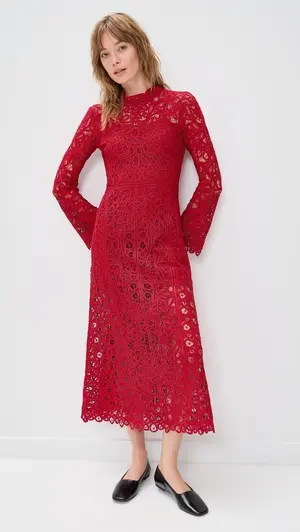 Sea Adelina Battenberg Lace Long Sleeve Dress