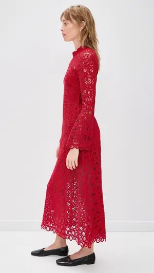 Sea Adelina Battenberg Lace Long Sleeve Dress