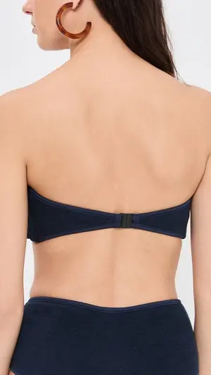 Johanna Ortiz Terry Seawaters Bikini Top - Navy