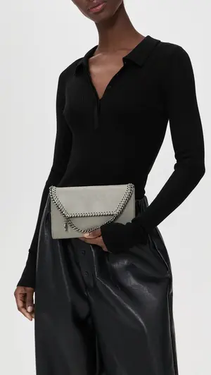 Stella McCartney Falabella Wallet Crossbody Bag - Light Grey