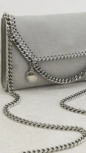 Stella McCartney Falabella Wallet Crossbody Bag - Light Grey