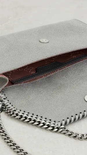 Stella McCartney Falabella Wallet Crossbody Bag - Light Grey