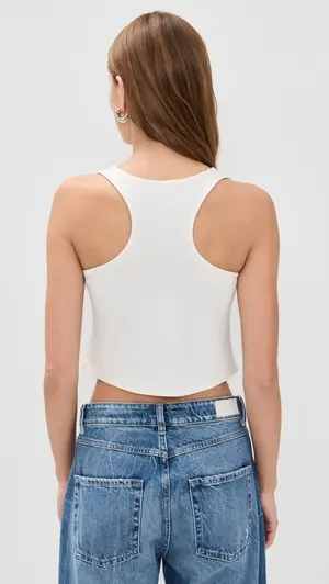 RIPLEY RADER Ponte Knit Racerback Tank Top