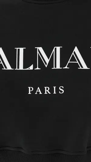 Balmain Printed Crew Neck Sweatshirt
