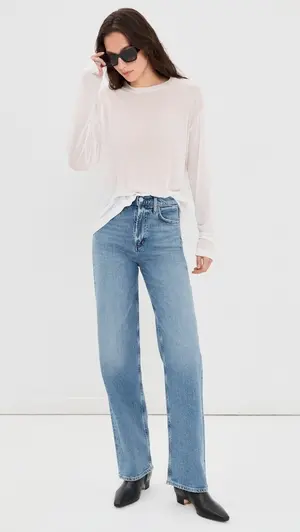 AGOLDE High Rise Wide Leg Ren Jeans