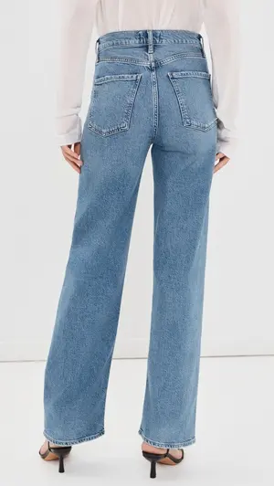 AGOLDE High Rise Wide Leg Ren Jeans