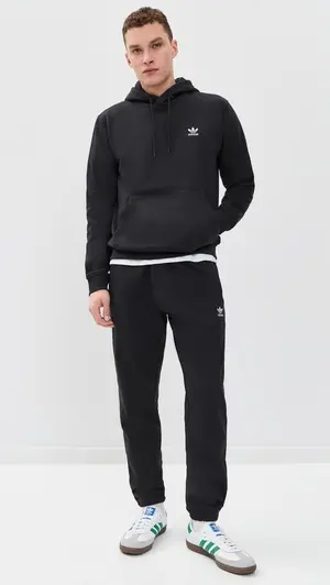 Adidas Trefoil Essentials Hoodie - Black