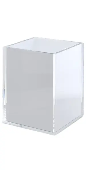 TIZO DESIGN Acrylic Waste Basket With Insert - White