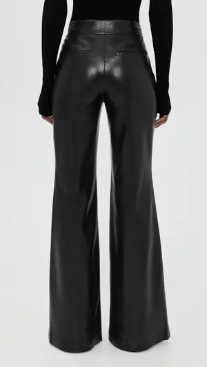 Alice + Olivia Dylan Faux Leather High Waisted Wide Leg Pants