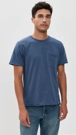 Rag & Bone Melange Miles Pocket Tee