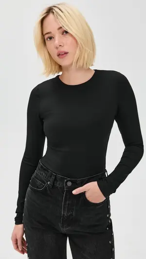 Susana Monaco Crewneck Long-sleeve Top