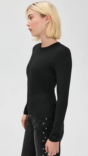 Susana Monaco Crewneck Long-sleeve Top