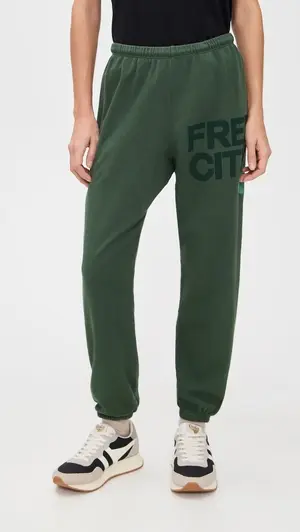 FREECITY Logo Print Joggers - Cactus