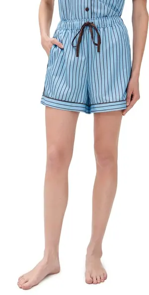 HOMMEY Sleep Shorts - Ice Chocolate Stripes