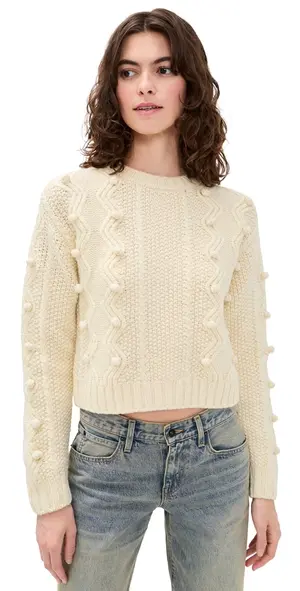 Madewell Mix Stitched Crew Neck Sweater