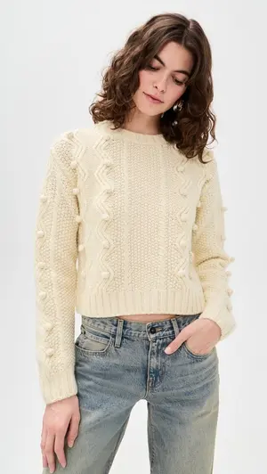 Madewell Mix Stitched Crew Neck Sweater
