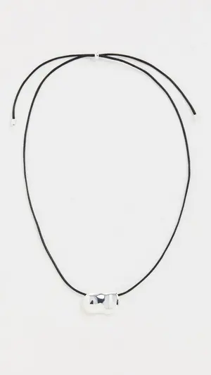 HEAVEN MAYHEM Pebble Pendant Necklace - Silver & Black