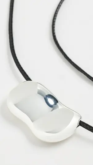 HEAVEN MAYHEM Pebble Pendant Necklace - Silver & Black