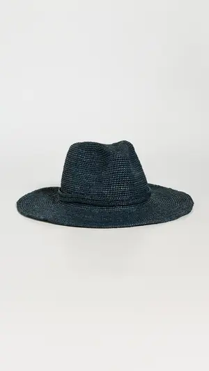 Janessa Leoné Western Straw Fedora - Navy