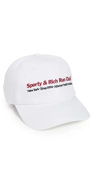 SPORTY & RICH Run Club Cap - White