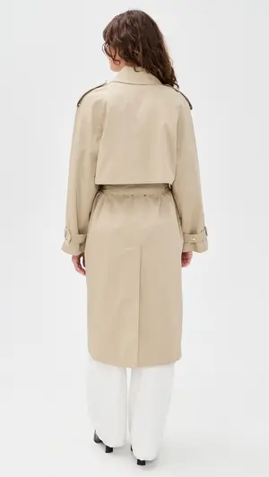 ANINE BING Rickie Maxi Trench - Beige