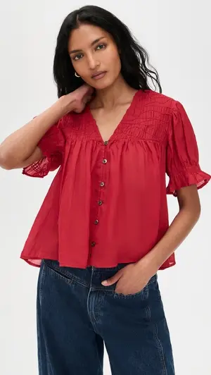 Sea Imogen Solid Short Sleeve Top