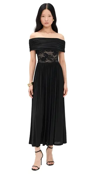 Zimmermann Stretch Lace Jersey Maxi Dress