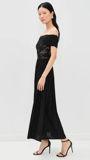 Zimmermann Stretch Lace Jersey Maxi Dress