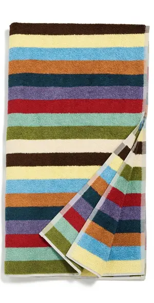 DUSEN DUSEN Terry Cloth Bath Towel - Multi Stripe