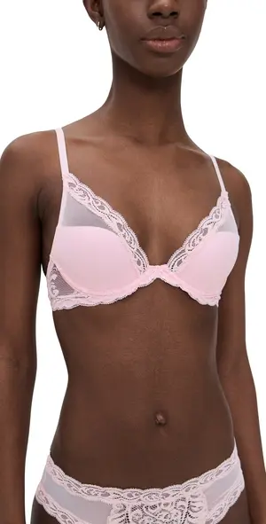 Natori Feathers Plunge T-shirt Bra - Pink Sky